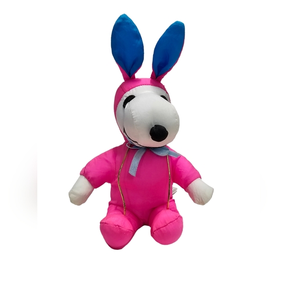 Toys | Neon Pink Peanuts Snoopy Bunny Costume Plush 8 | Poshmark